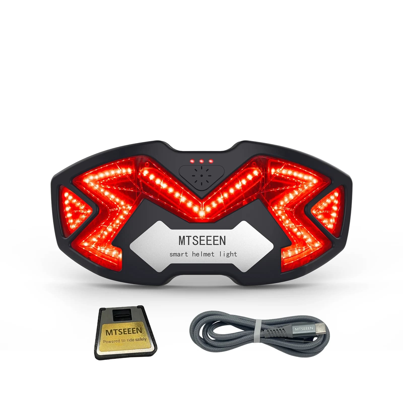 Motorcycle Helmet Light – Smart LED Brake Sensor, 7 Modes, IP66